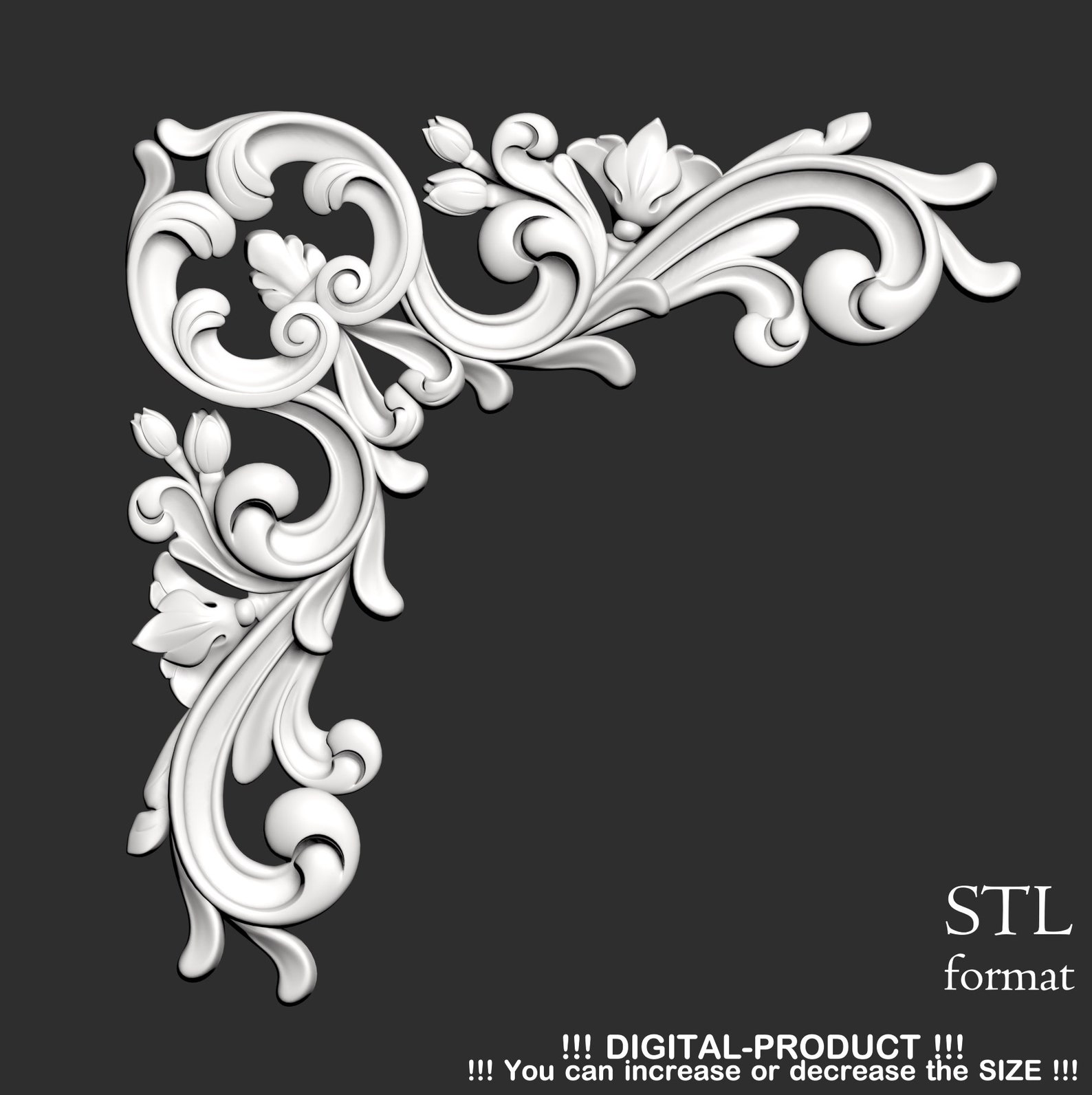 3d Molding Corner 3D Model, STL, CNC Molding, 3dmolding, 3dcorner, Bas ...