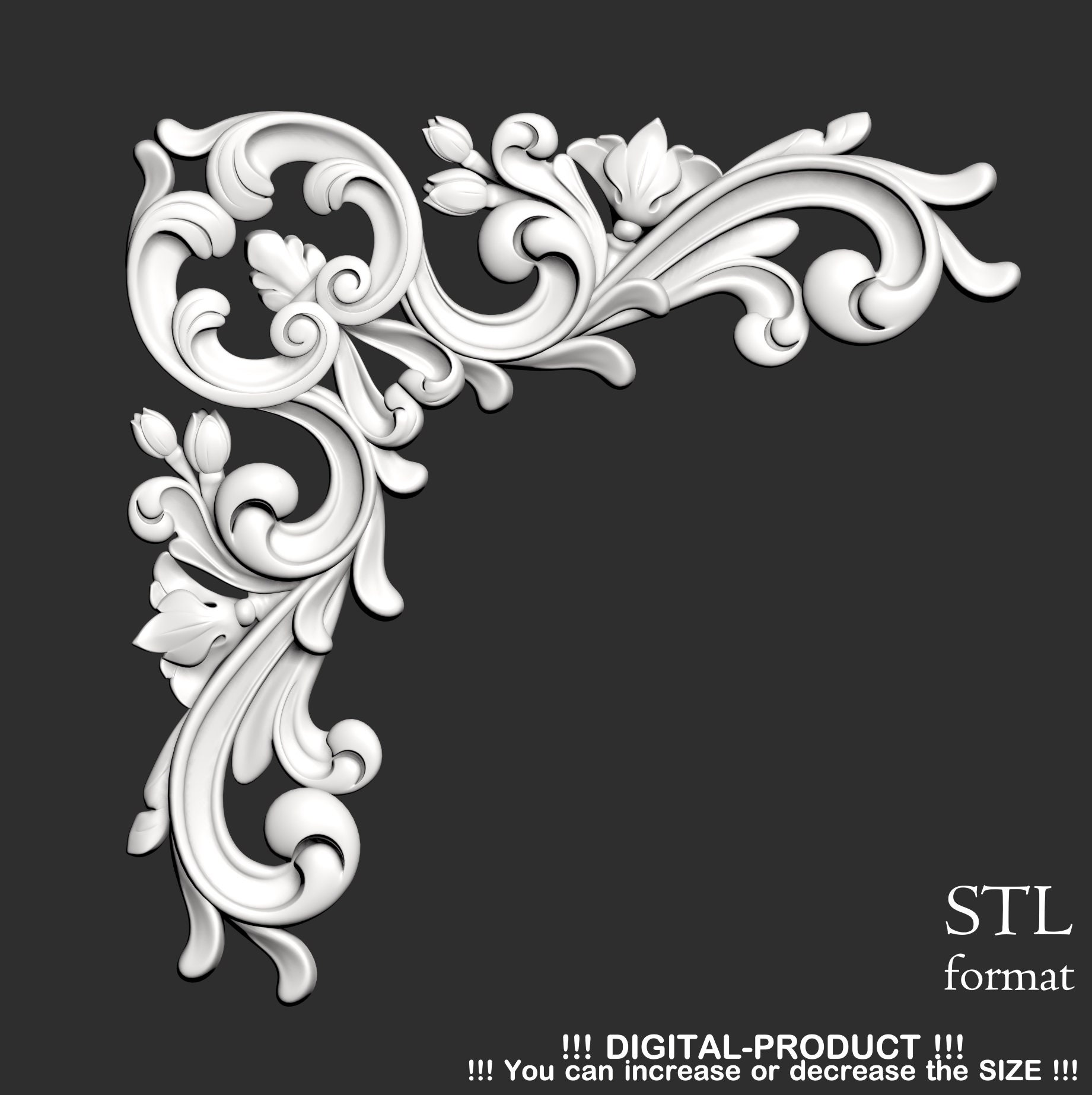 3d Molding Corner 3D Model, STL, CNC Molding, 3dmolding, 3dcorner, Bas ...