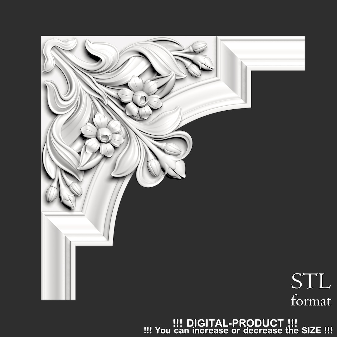 3d Molding Corner 3D Model, STL, CNC Molding, 3dmolding, 3dcorner, Bas ...