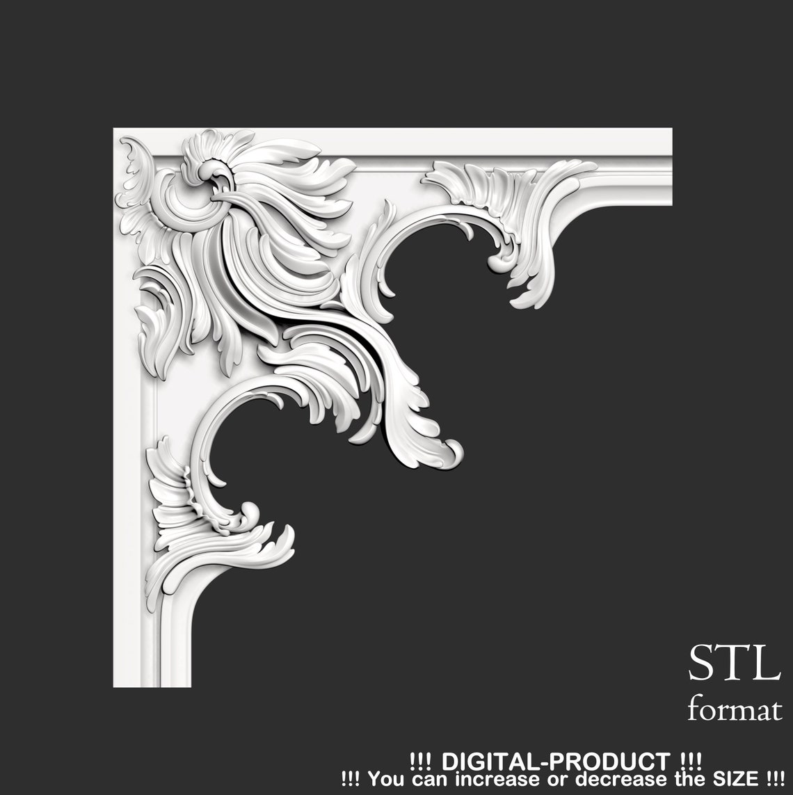 3d Molding Corner 3D Model, STL, CNC Molding, 3dmolding, 3dcorner, Bas ...