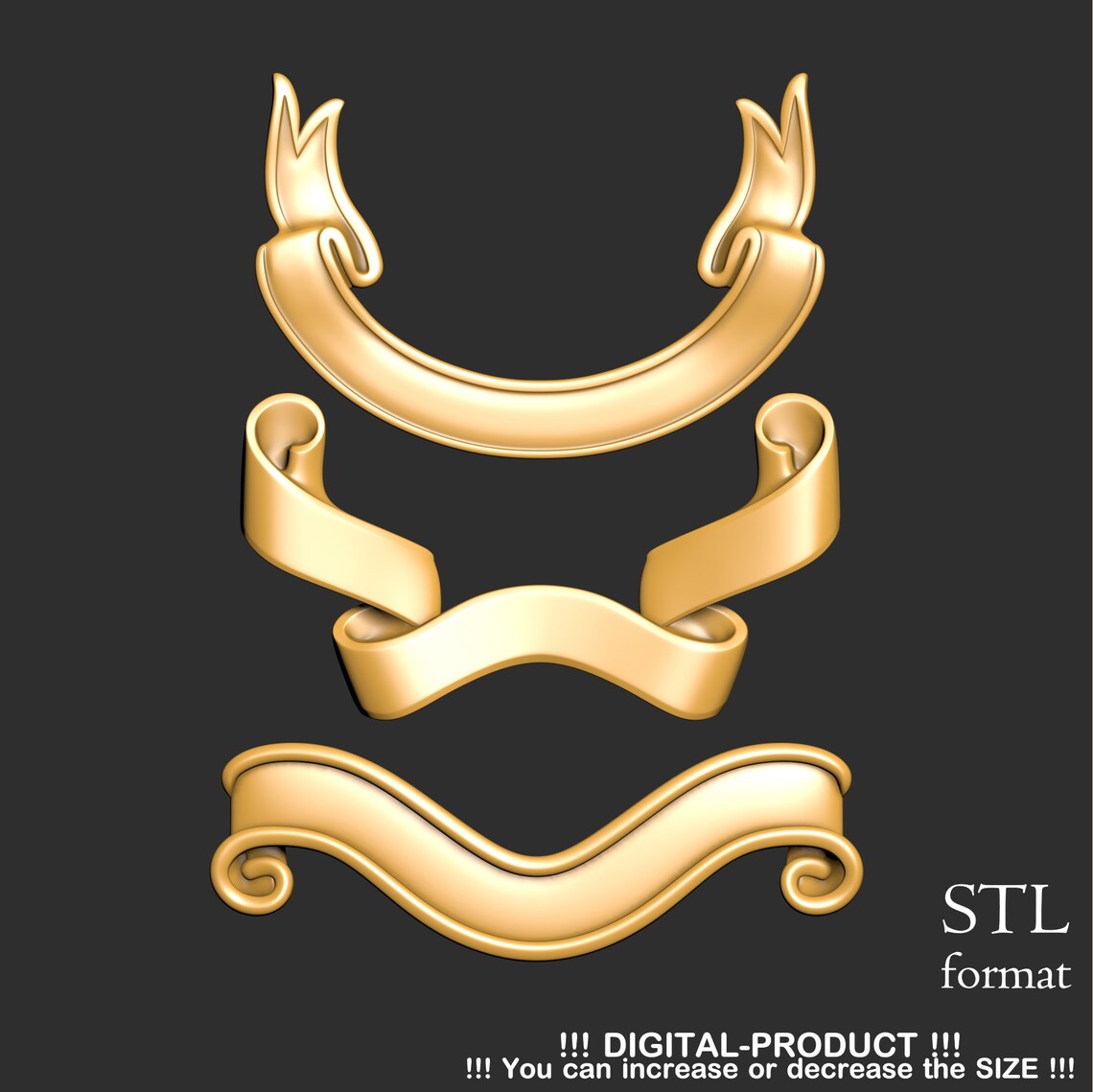 3d Ribbons, STL, Cncrouter, 3dbasrelief, Ribbons Bas Relief,panno ...