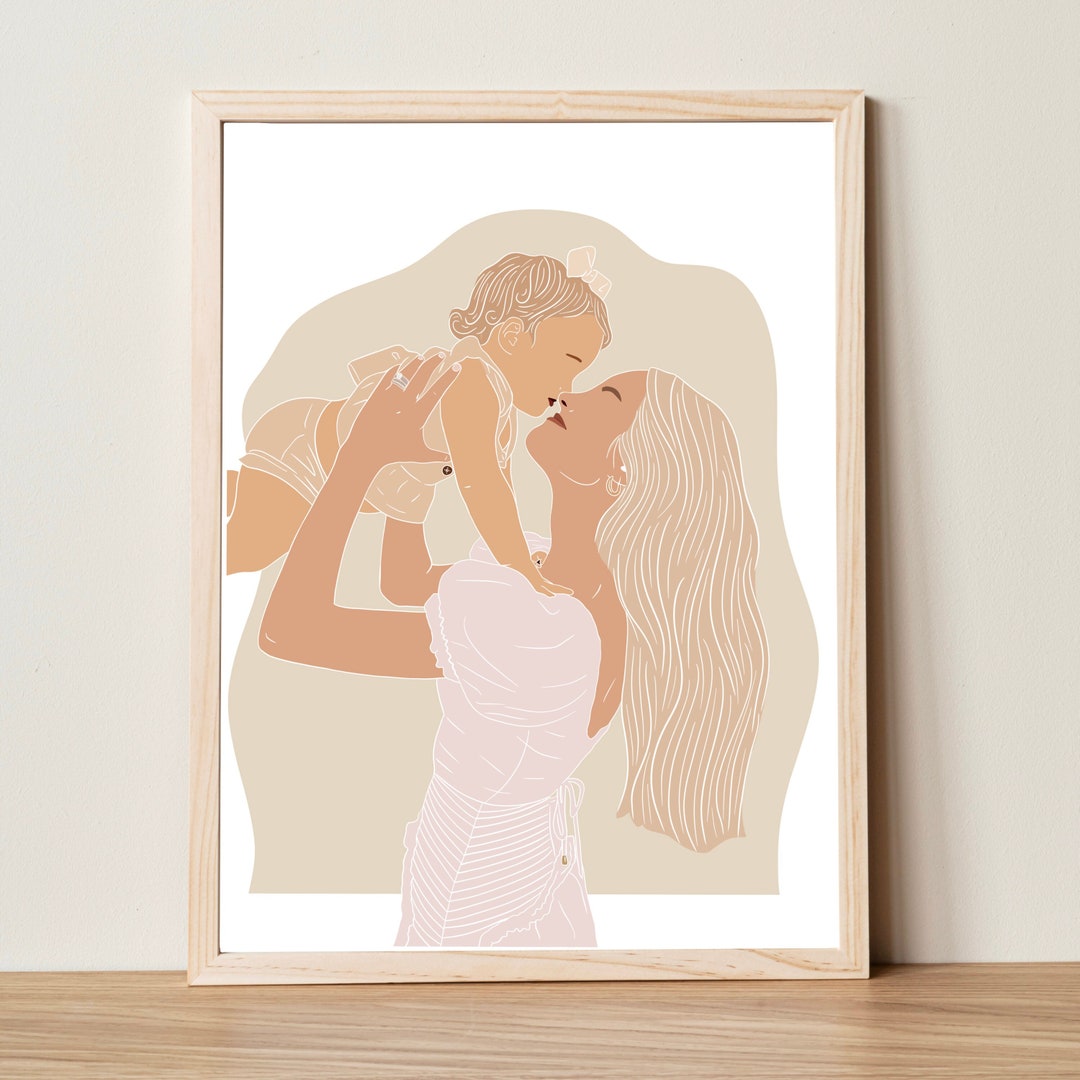 Faceless Portrait, Custom Illustration, Personalised Drawing From Photo ...