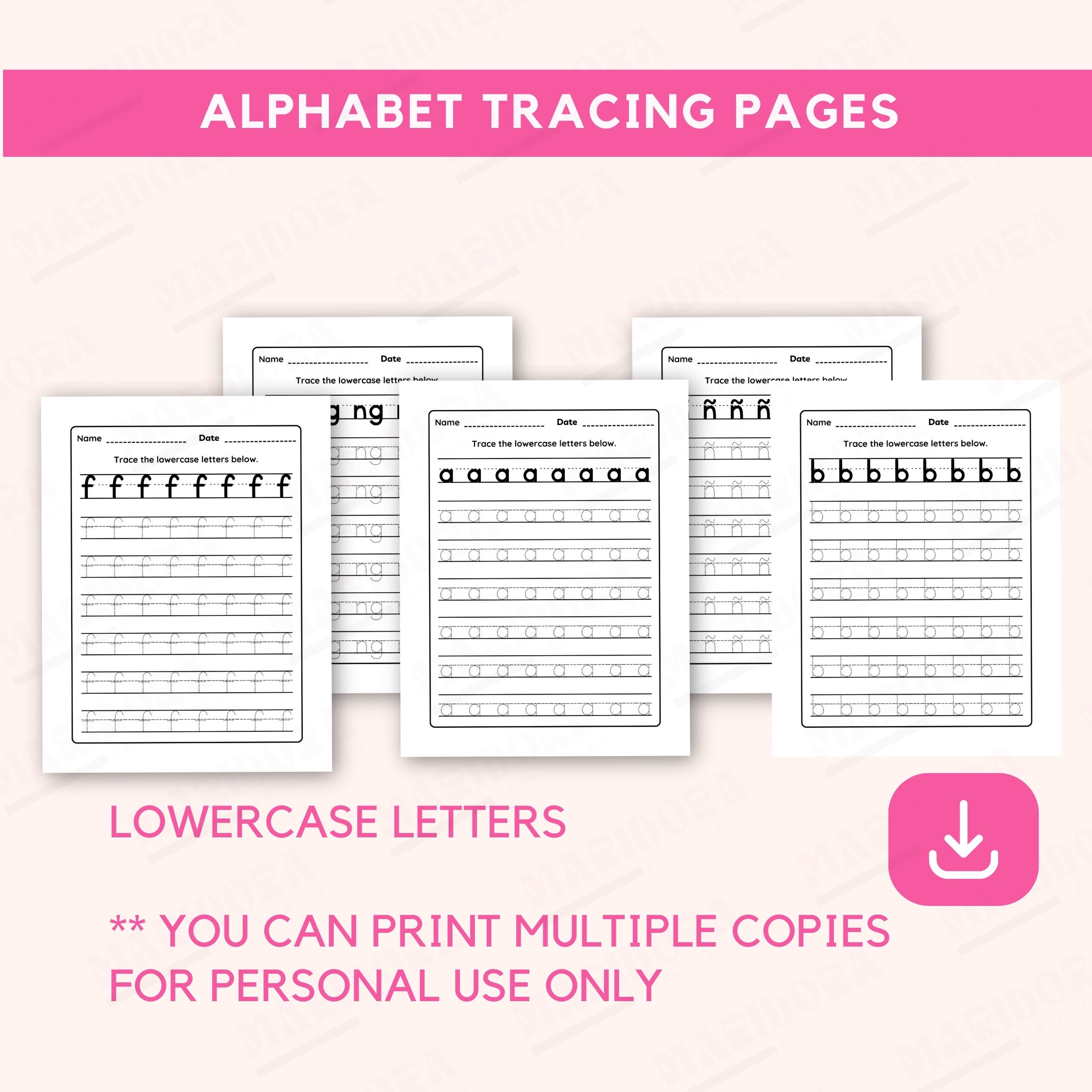 Filipino Alphabet Tracing Worksheets, Tagalog Practice Writing Sheets ...