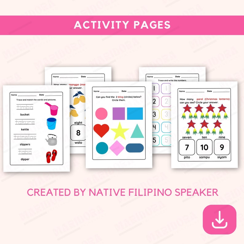 Filipino Preschool Bundle 28 Filipino Letters Practice Writing Sheets ...