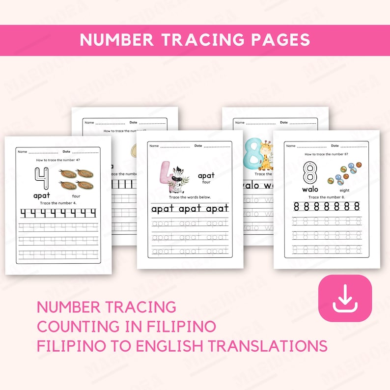 Filipino Preschool Bundle 28 Filipino Letters Practice Writing Sheets ...