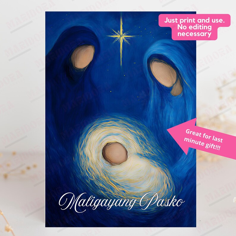 Printable Filipino Christmas Card Maligayang Pasko, Paskong Pinoy ...