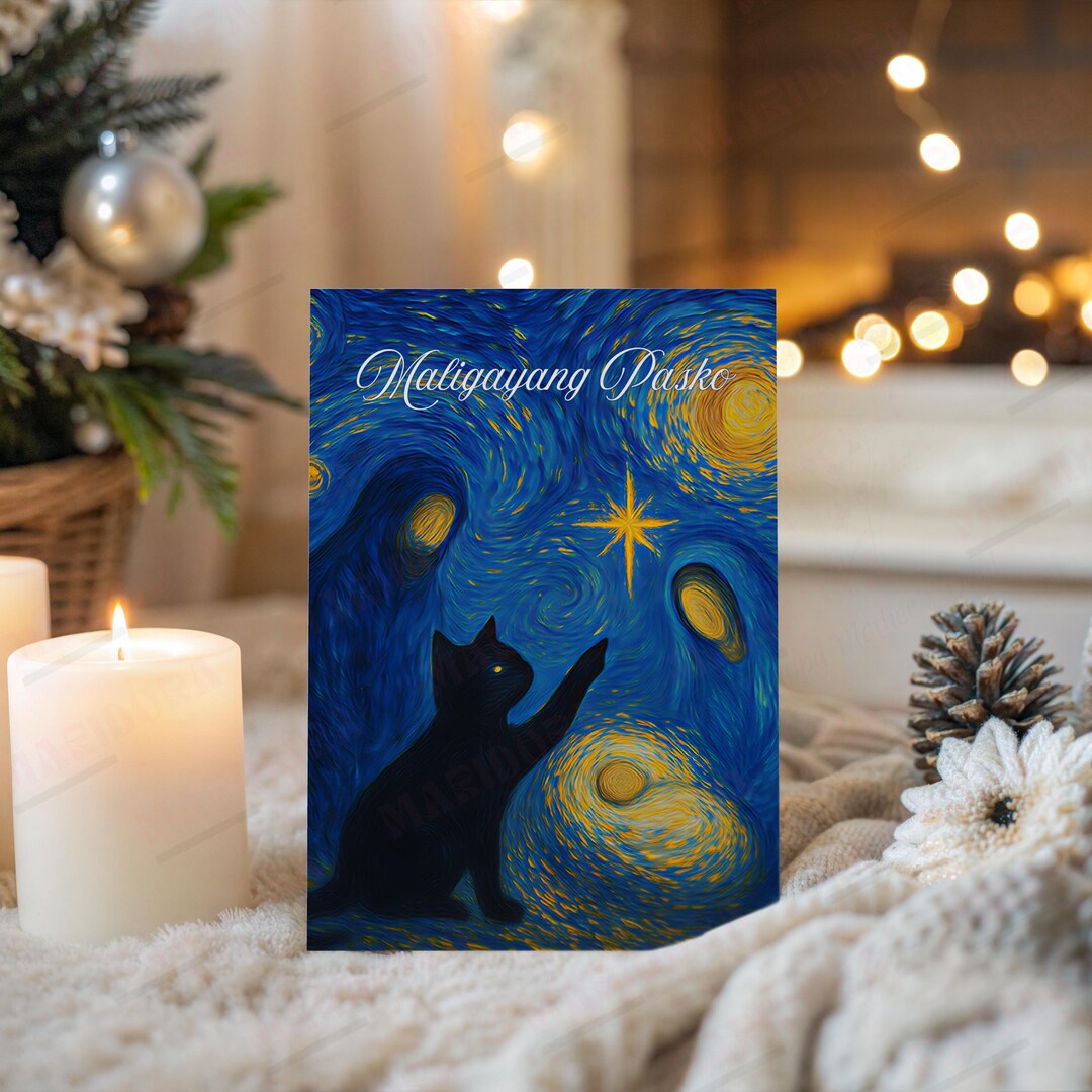 Printable Filipino Christmas Card, Maligayang Pasko Holiday Greeting ...