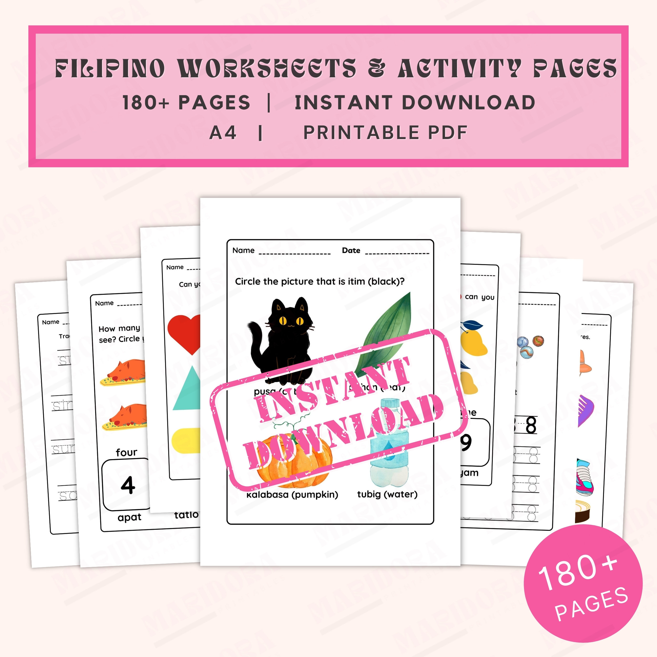 Filipino Preschool Bundle 28 Filipino Letters Practice Writing Sheets ...