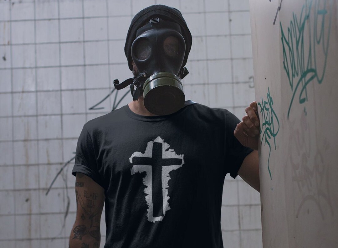 Gothic Tshirt, Cross - Emo T-shirt Goth Slogan Tee - Devil Wear -gothic ...