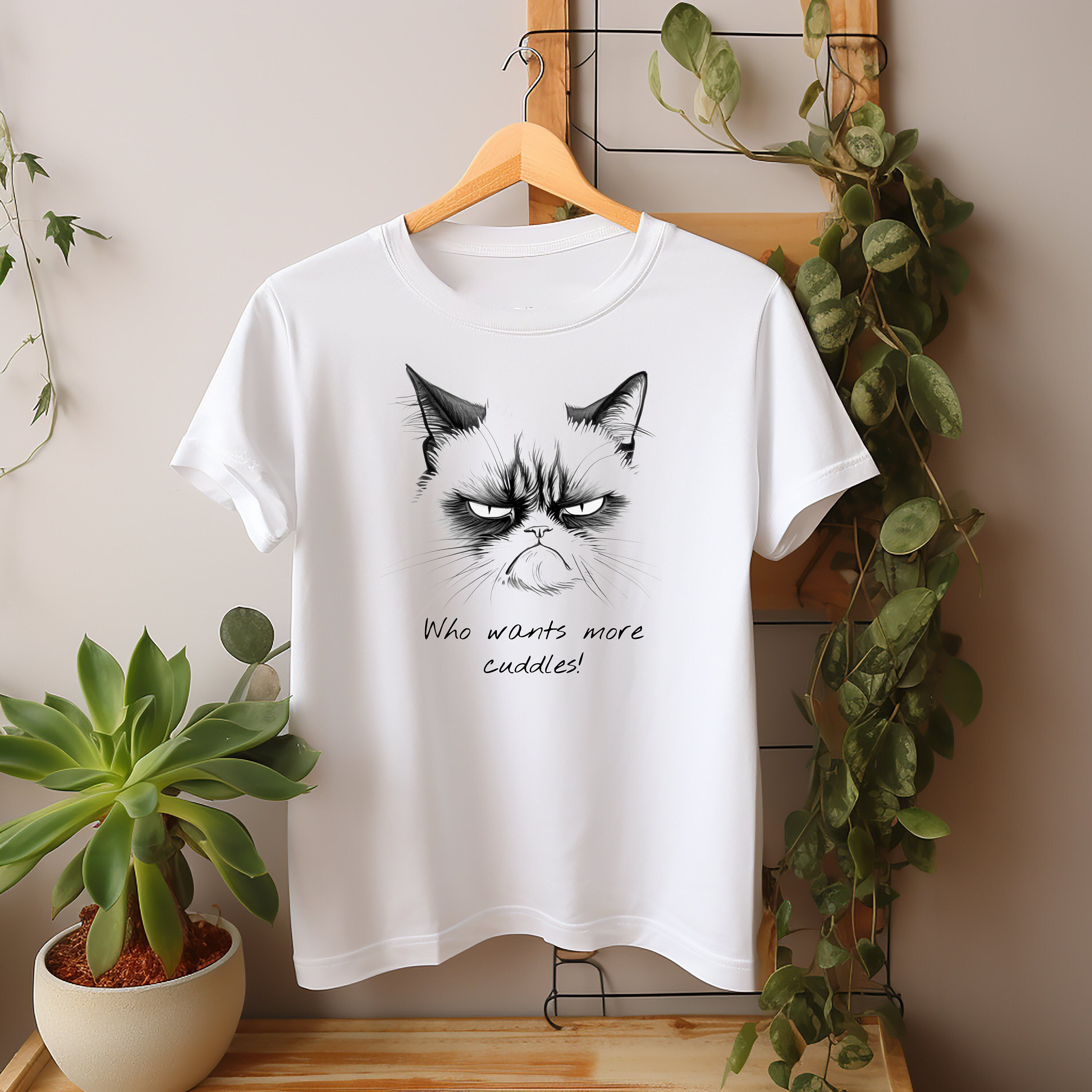 Grumpy Cat T-shirt Cat Mom Gift for Birthday, Pet T-shirt, Cat T-shirt ...