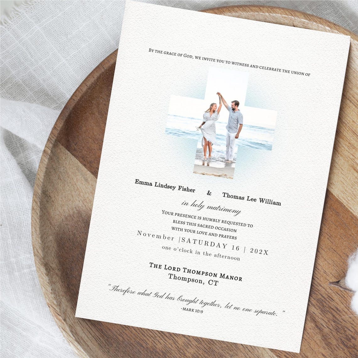 Christian Wedding Invitations, Bible Verse Wedding Invitations, Church ...