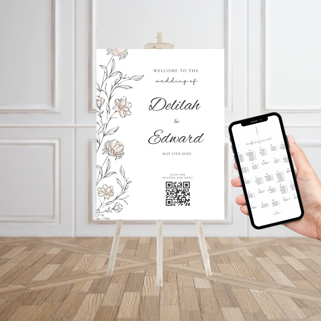 QR Code Wedding Seating Chart,unique Wedding Seating Chart,wedding ...