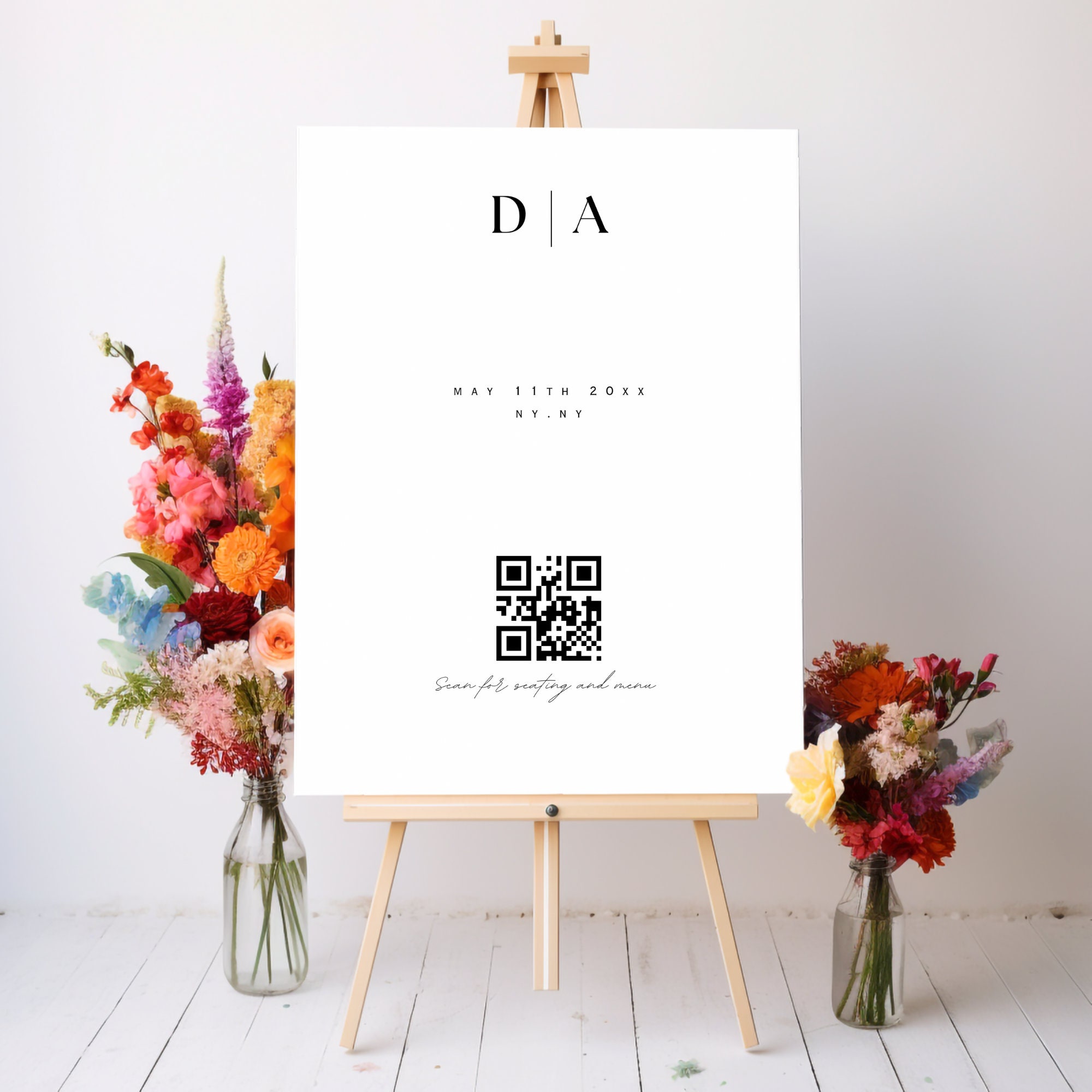 QR Code Wedding Seating Chart,unique Wedding Seating Chart,wedding ...
