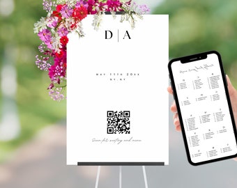 QR Code Wedding Seating Chart,wedding Seating Arrangement,wedding Table ...
