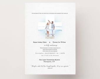 Christian Wedding Invitations, Bible Verse Wedding Invitations, Church ...