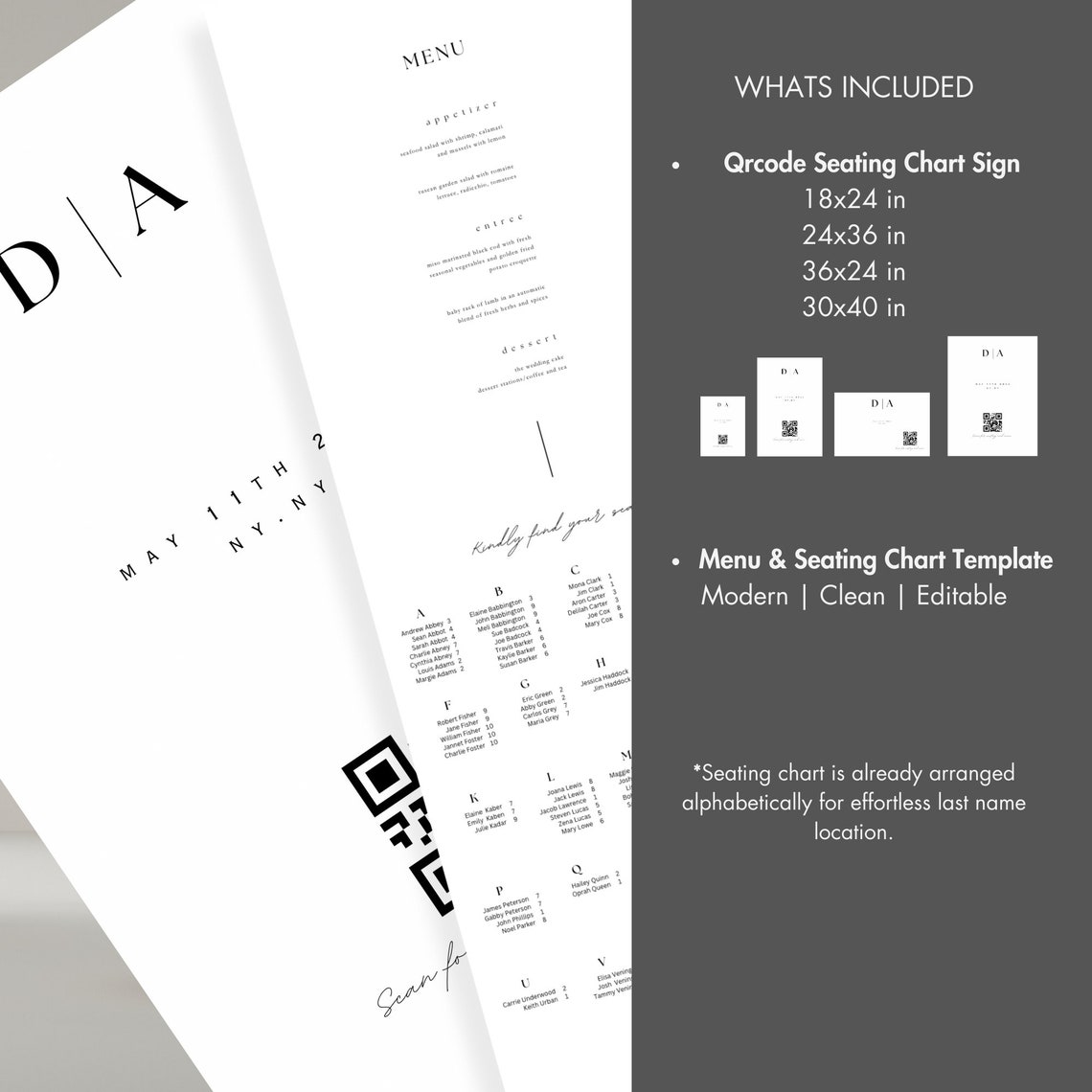 QR Code Wedding Seating Chart,unique Wedding Seating Chart,wedding ...