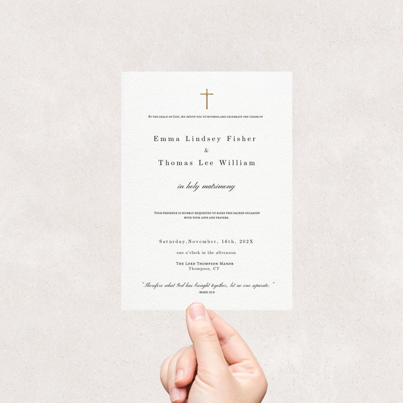 Christian Wedding Invitations, Bible Verse Wedding Invitations, Church ...