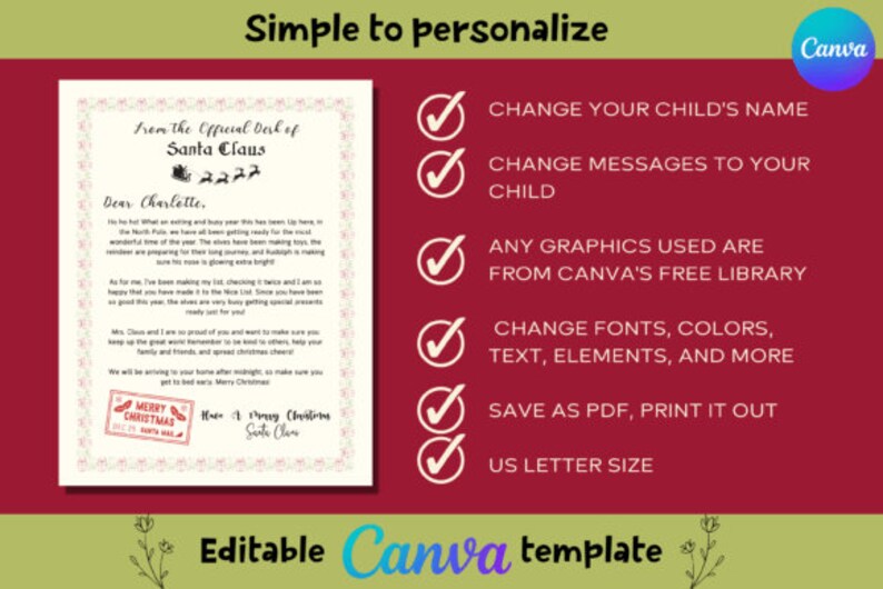 Santa Letter Bundle Christmas Wish List Secret Santa Dream Come True - Etsy