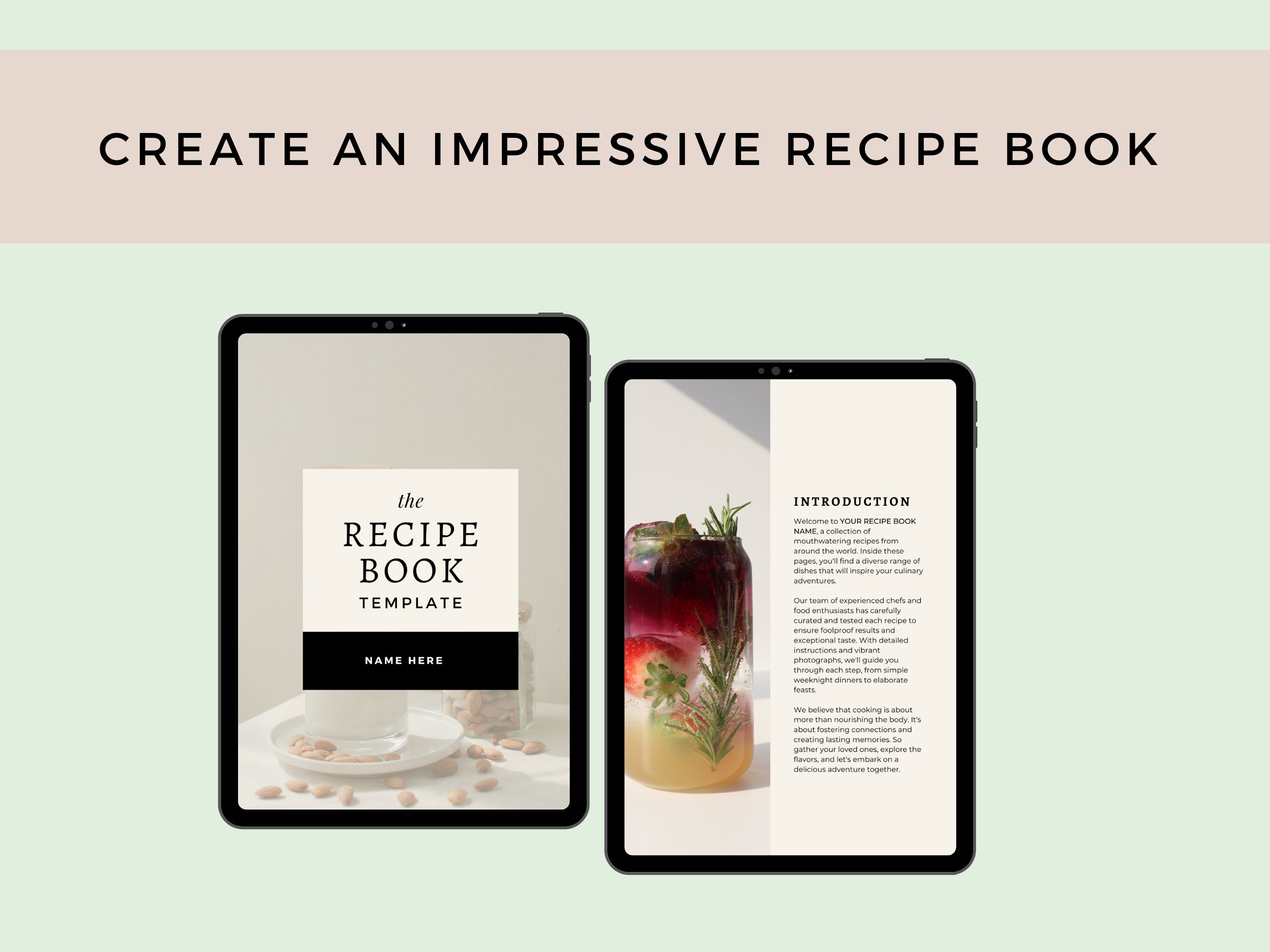 Recipe Book Template Recipe Template Recipe Book Canva Template Blank ...