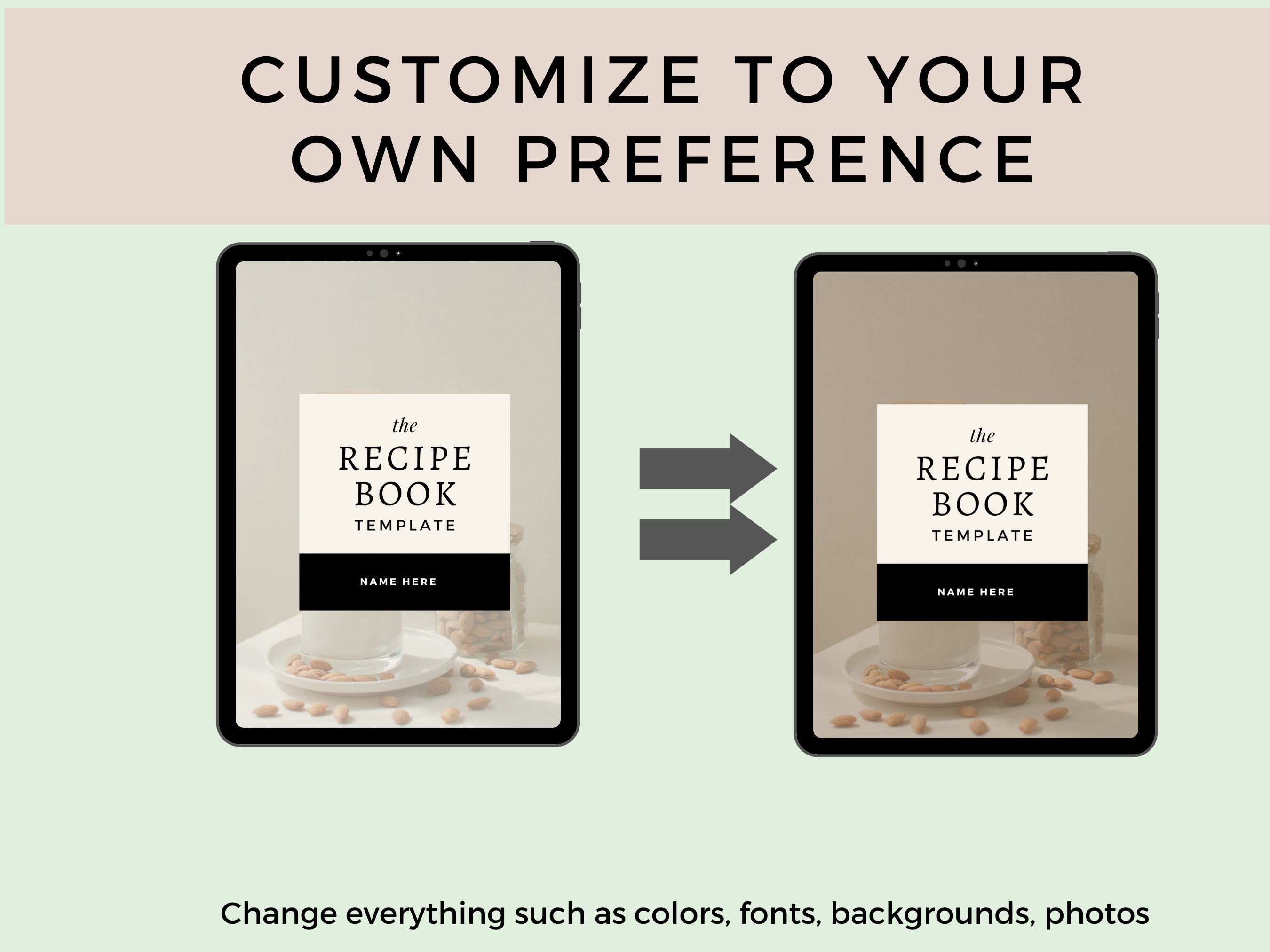Recipe Book Template Recipe Template Recipe Book Canva Template Blank ...
