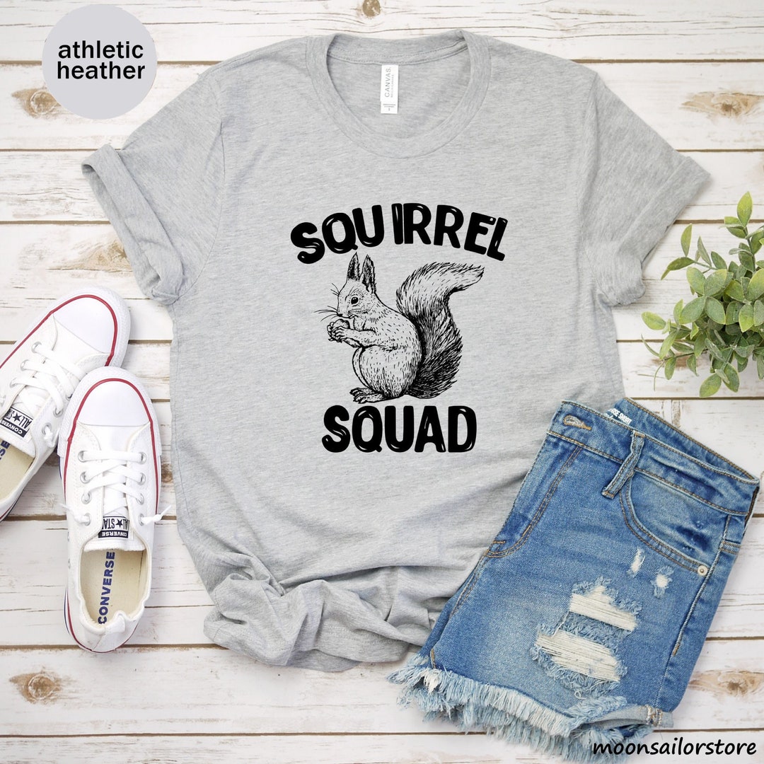 Squirrel Squad Unisex T-shirt. Squirrel Lover Tee, Woodland Animal ...