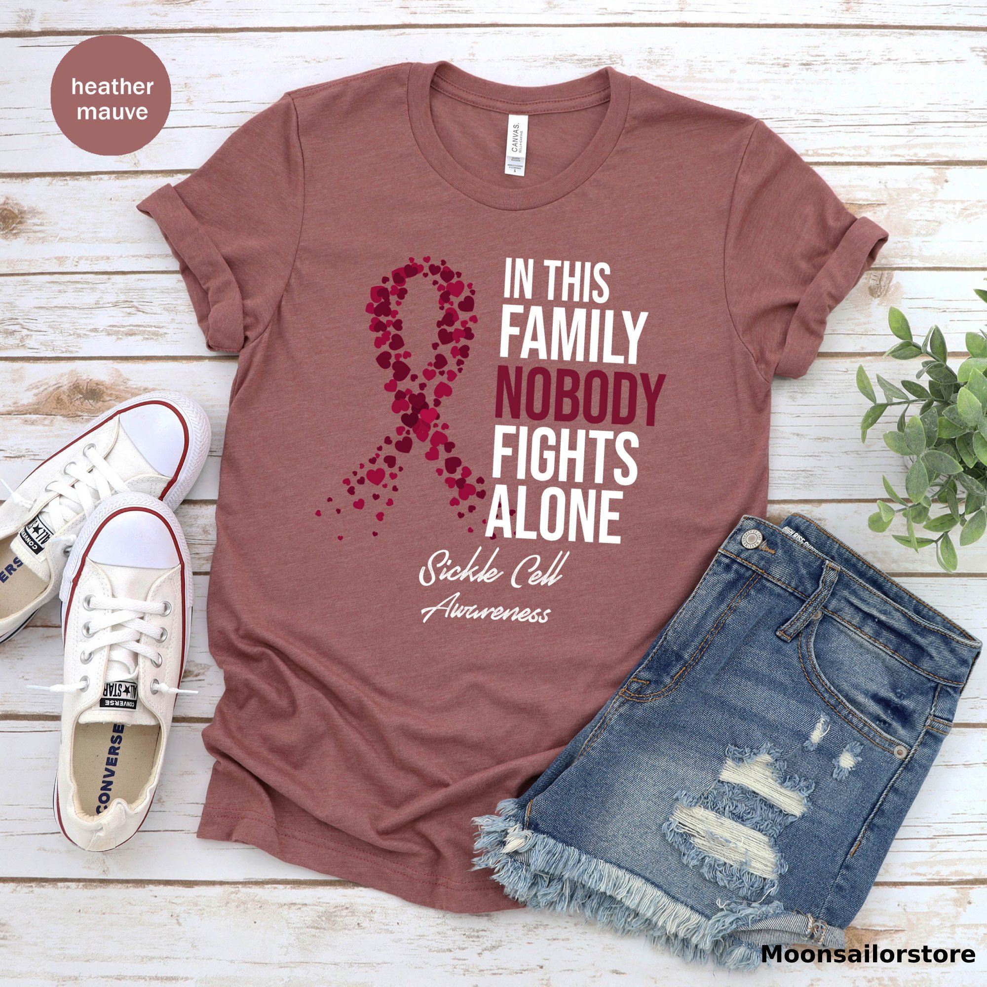 Sickle Cell Awareness Unisex T-shirt, in This Family Nobody Fights ...