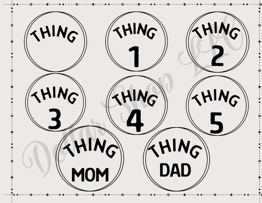 Thing 1 Thing 2 Svg Cut File Thing Mom Svg Thing Svg File Etsy