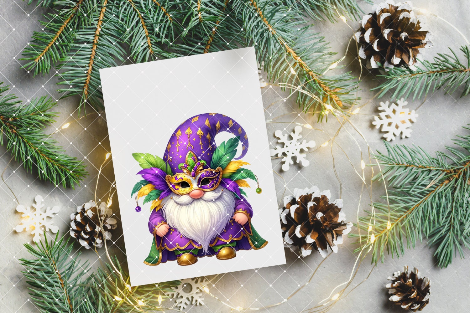 Watercolor Mardi Gras Gnomes Clipart, Fat Tuesday PNG ,watercolor Mardi ...