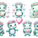 Valentine Turtle Heart Clipart, Valentine Turtle Clipart,watercolor ...