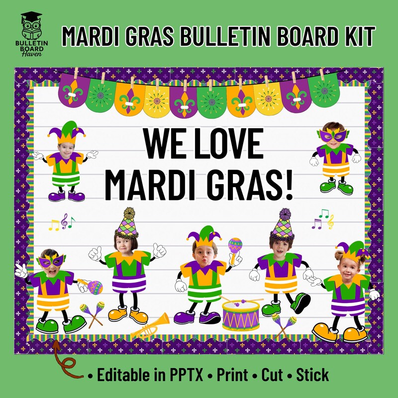 Mardi Gras Bulletin Board - Etsy