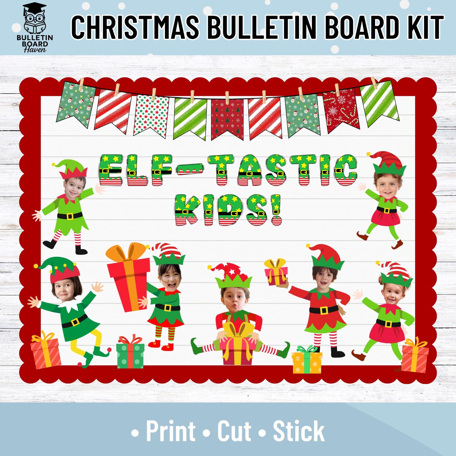 Christmas S-ELF-IES Bulletin Board Kit for Student Photo Display - Etsy