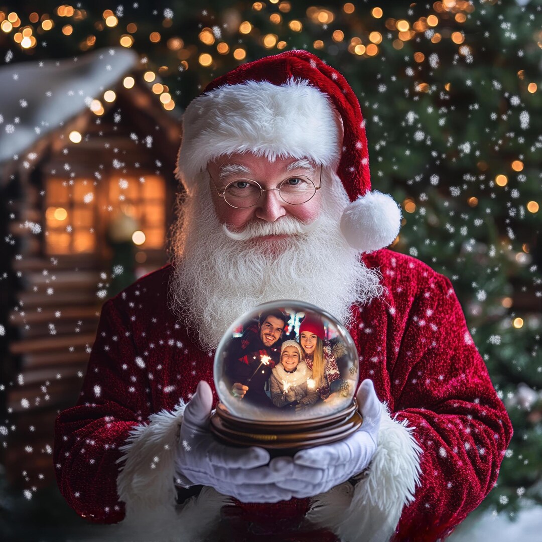 Christmas Santa Digital Backdrop | Christmas Digital Background | Photo ...