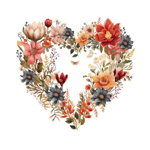 Floral Hearts Wall Art Collection – Digital Download (set of 9) - Etsy