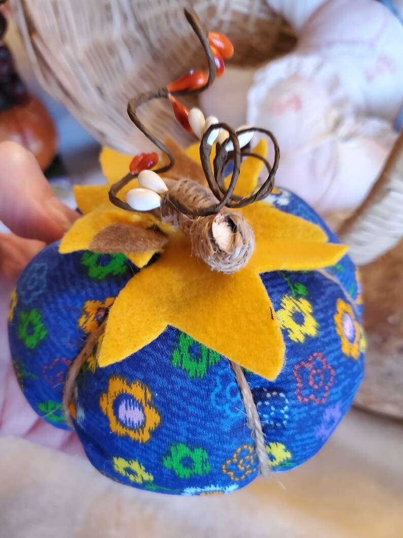 Handmade Fabric Pumpkins, Fall Craft, Thanksgiving Decor, Handsewn ...