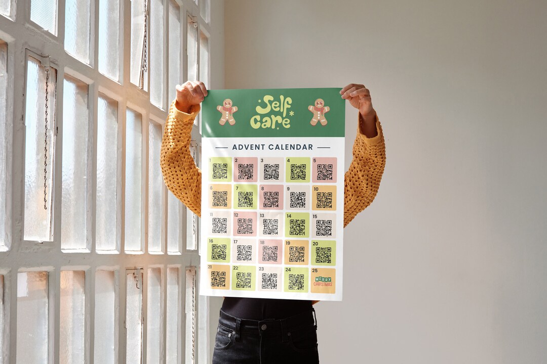 Self Care Advent Calendar for Adults Qr Code Scan Daily Task ...