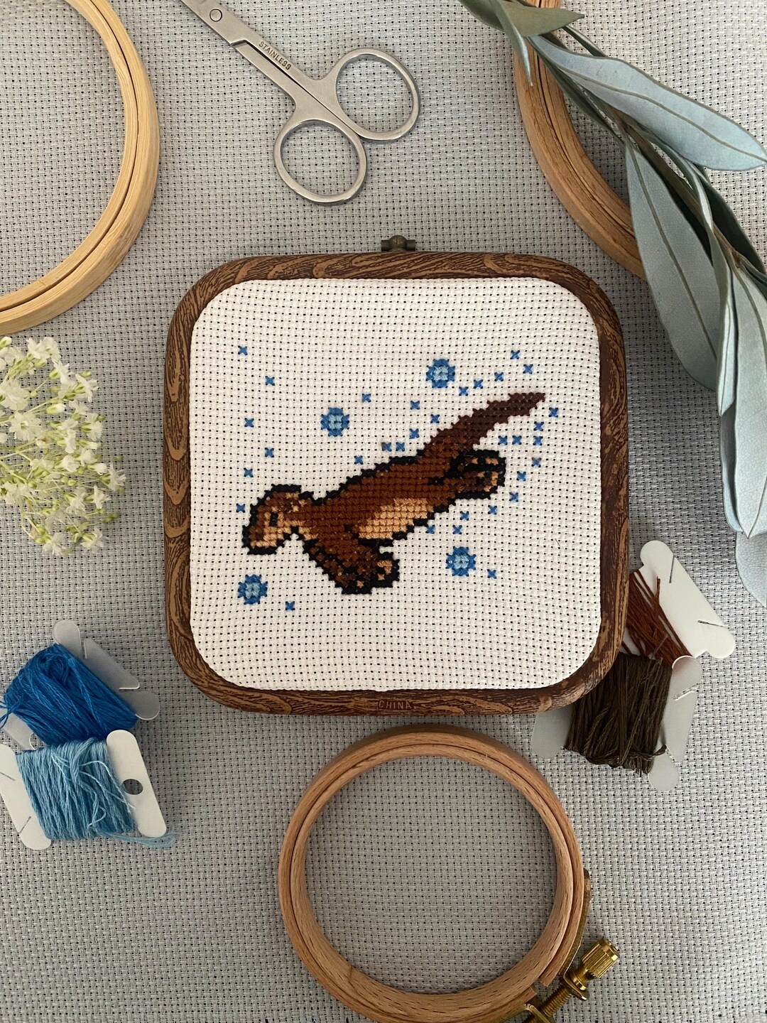 Dobhar Chu Cross Stitch Pattern - Cryptid Art / Instant Download PDF ...