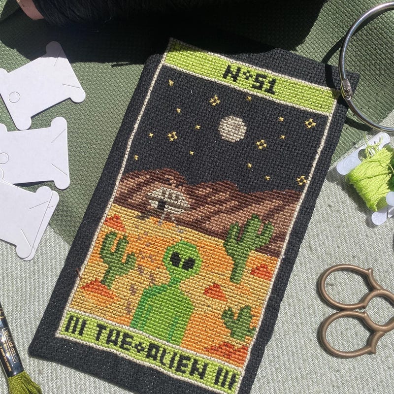 Alien Cross Stitch - Etsy
