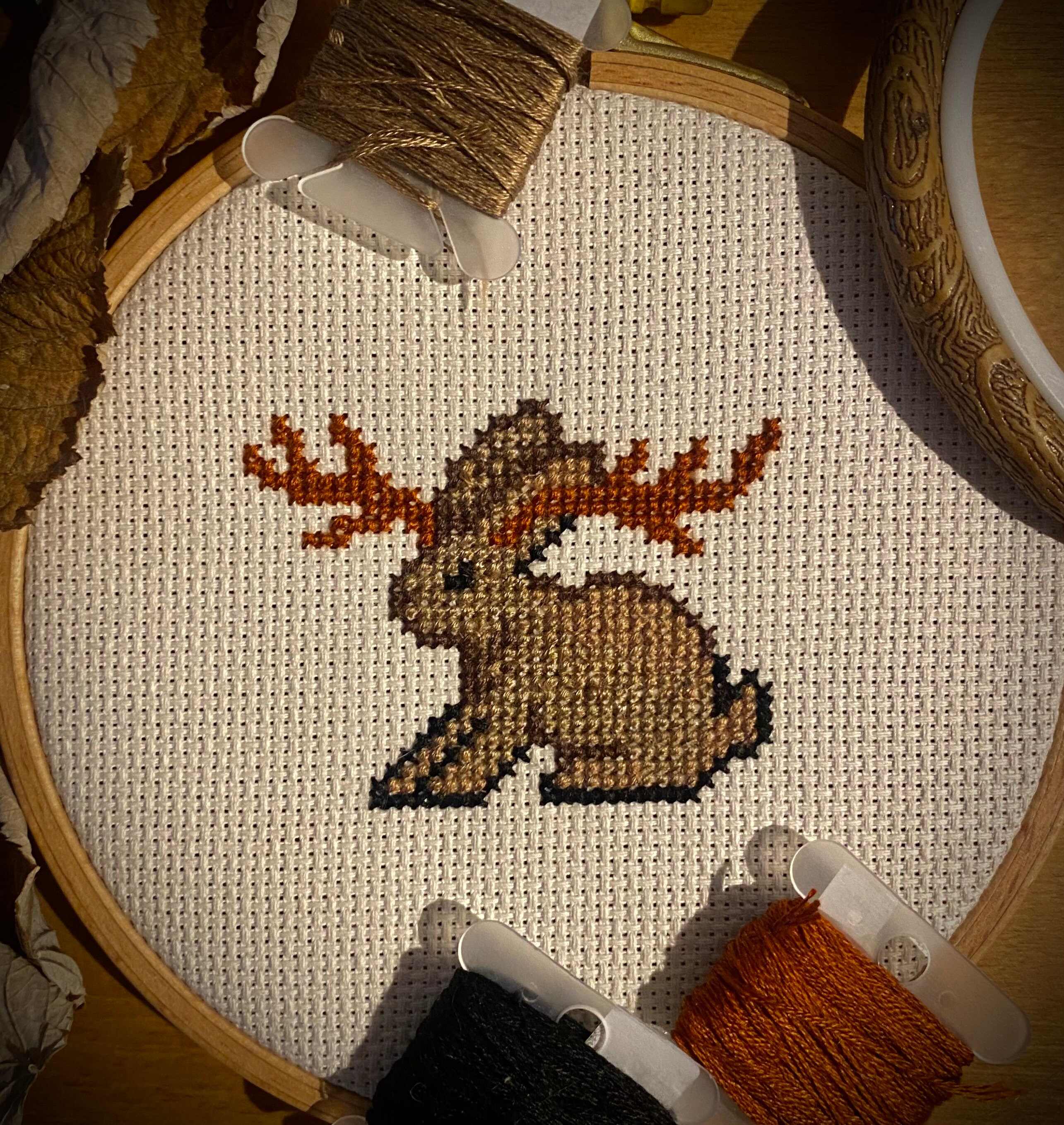 Jackalope Cross Stitch Digital Pattern Instant PDF Download Cryptid Rabbit Bunny Perfect for ...