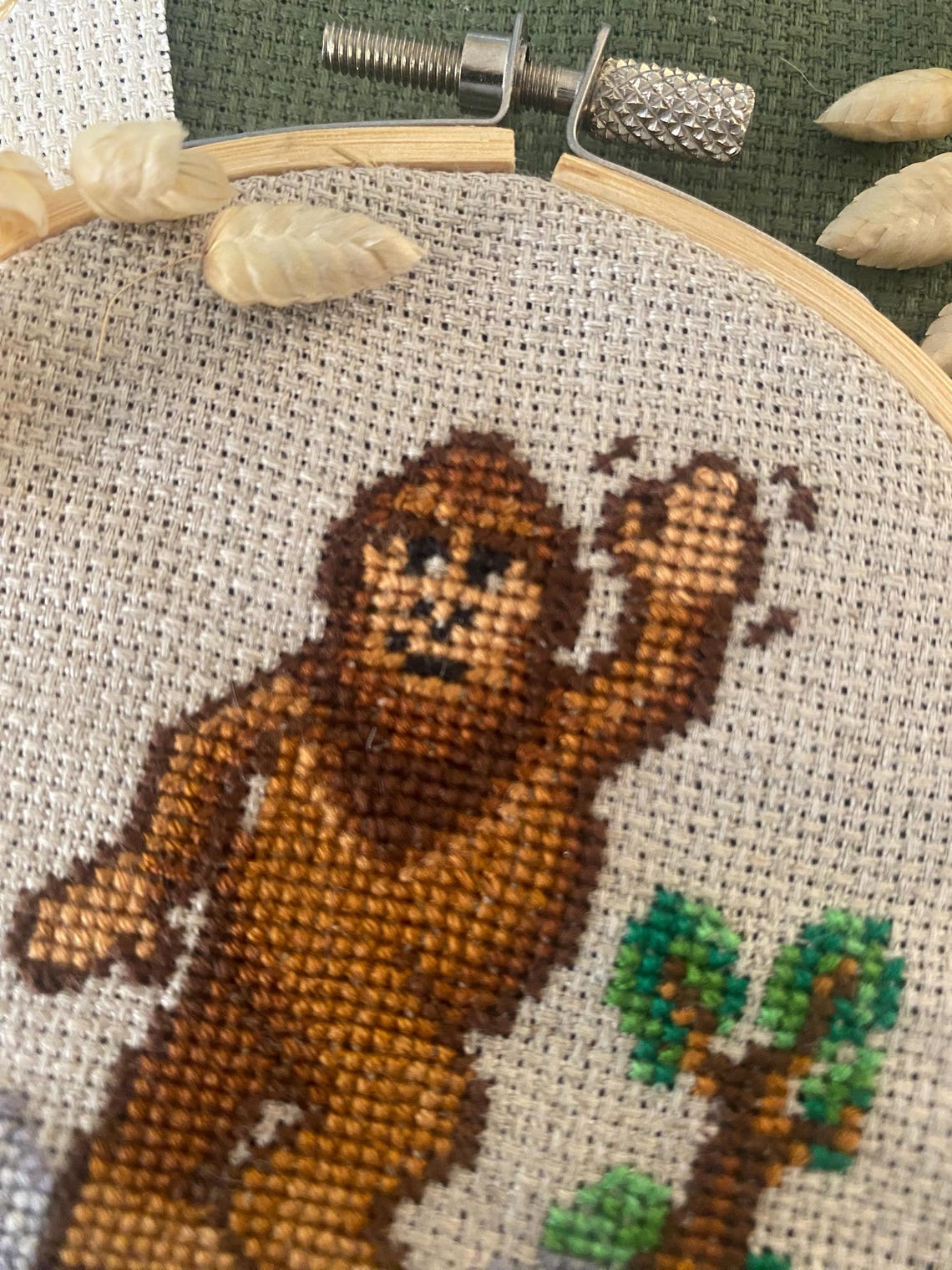 Bigfoot Cross Stitch Pattern Instant Download PDF, Cryptid Sasquatch ...