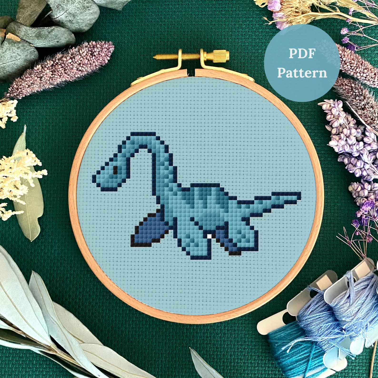 Nahuelito Cross Stitch Pattern - Cryptids, Cryptozoology and Legendary ...