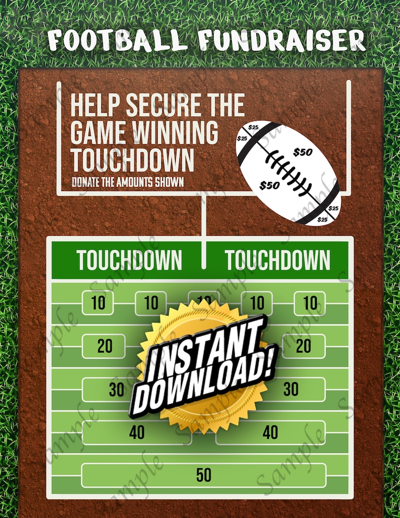 Color My Football Fundraiser | Sport Team | Player | Fill & Fund ...