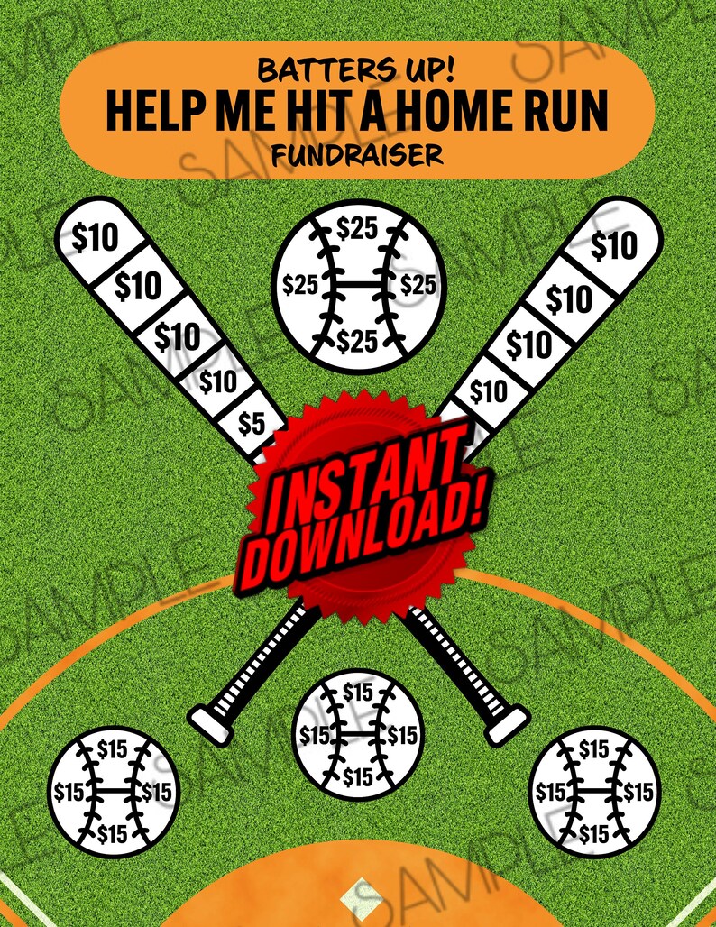 Color My Baseball Bat Fundraiser | Sport Team | Player | Fill & Fund ... Color My Baseball Bat Fundraiser | Sport Team | Player | Fill & Fund ...