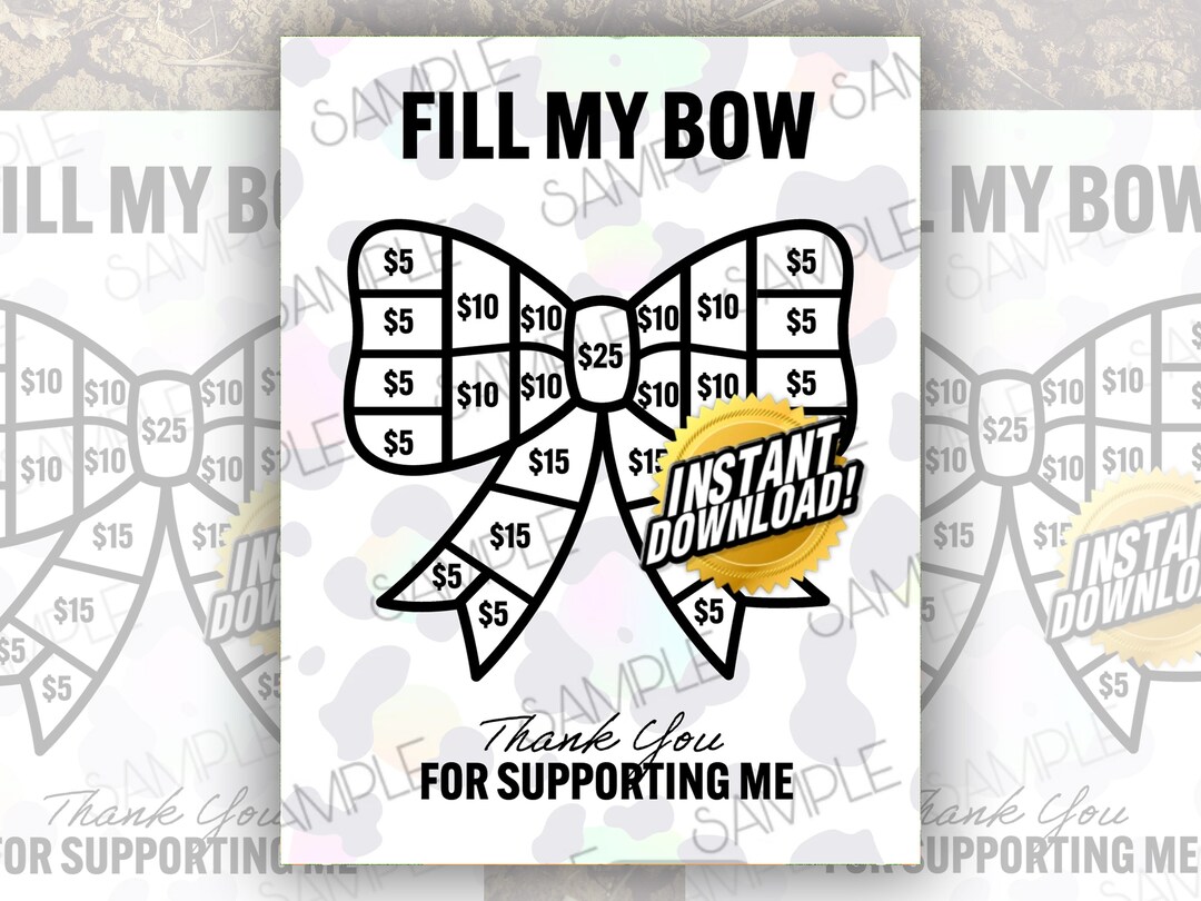 Fill My Bow Cheer Fundraiser | Black Out Sponsor | Sports | Competition ...