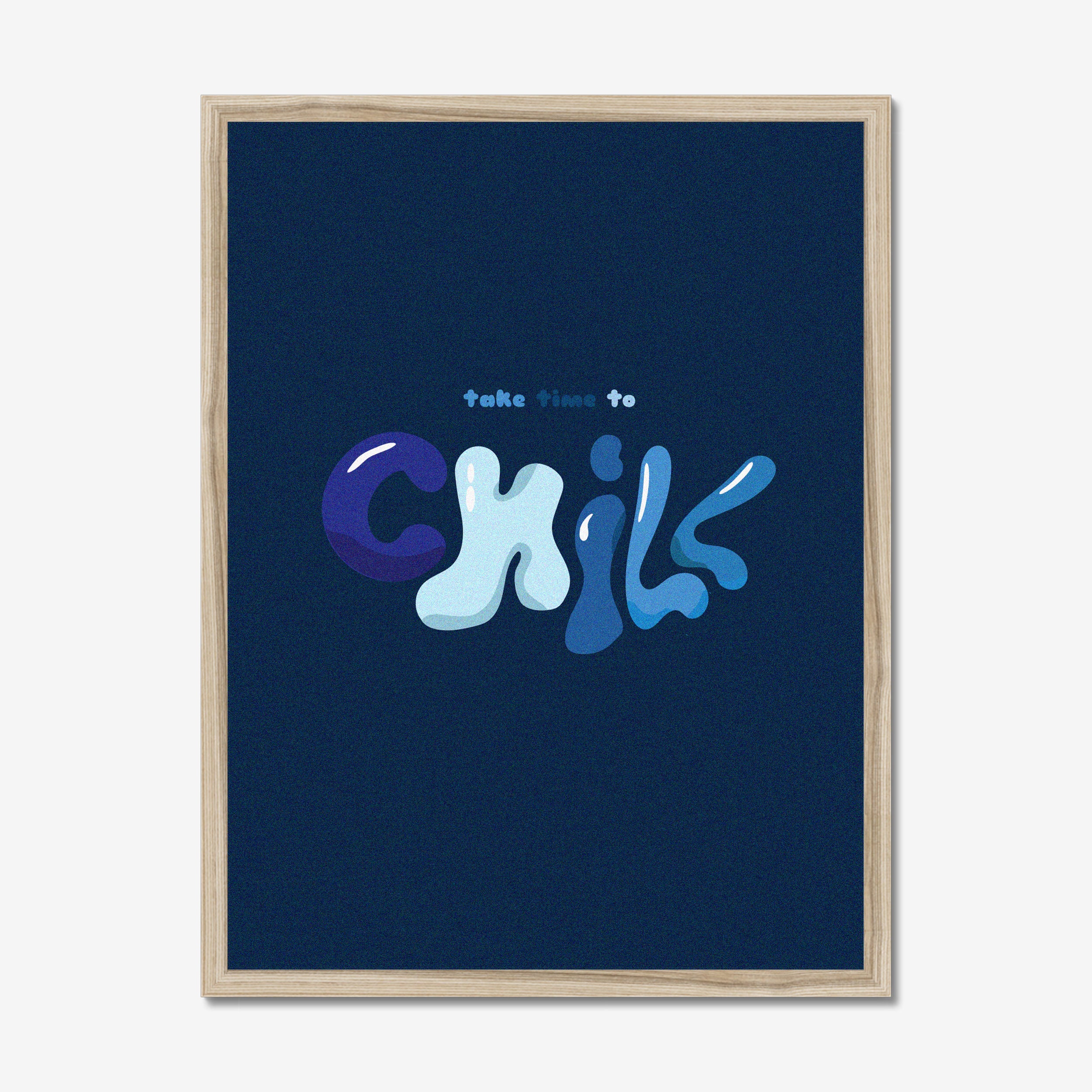 Take Time to Chill Poster Digital Download Wall Art Trendy Poster Blue ...
