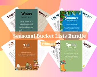 Printable Spring Bucket List - Etsy