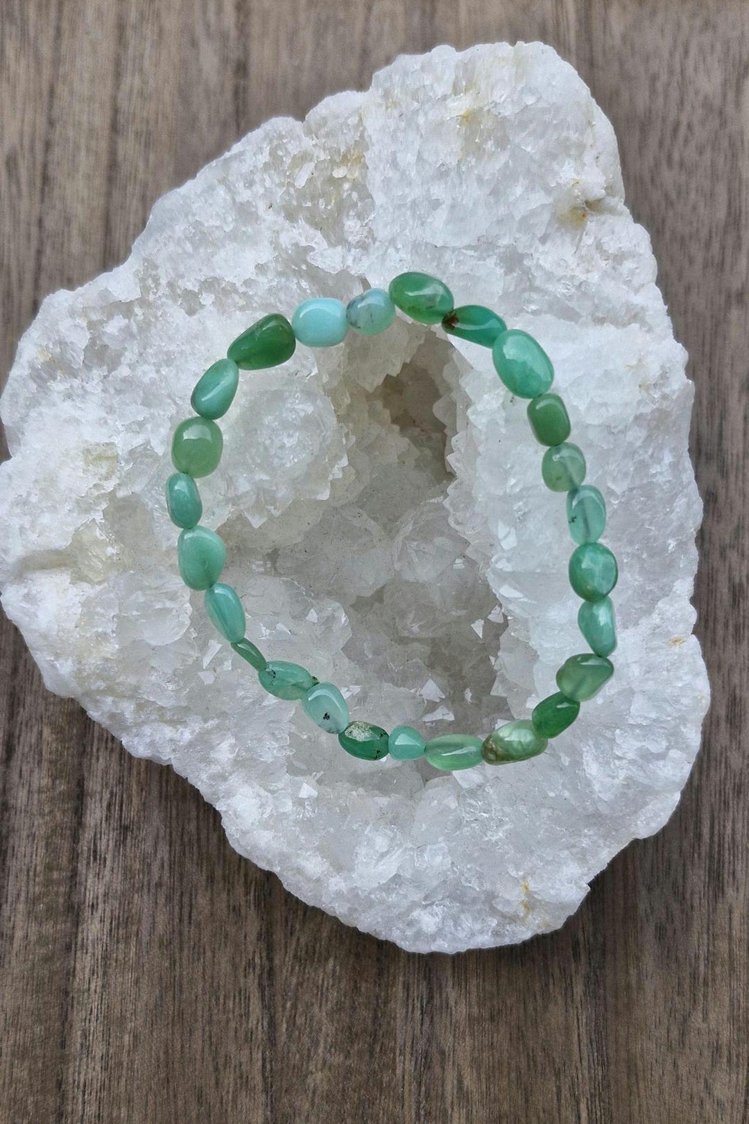 Chrysoprase - Tumbled Stone Bracelet - Natural Stones - Lithotherapy ...