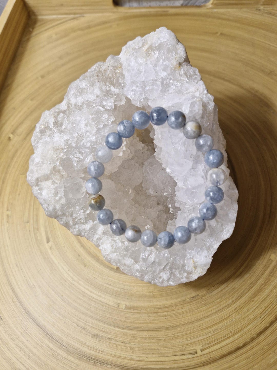 Celestine - Celestite - Natural Stone Bracelet Celestine - Celestite in ...