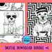 11 Printable Coloring Pages Hipster Dogs Drinking Coffee Coloring Book ...