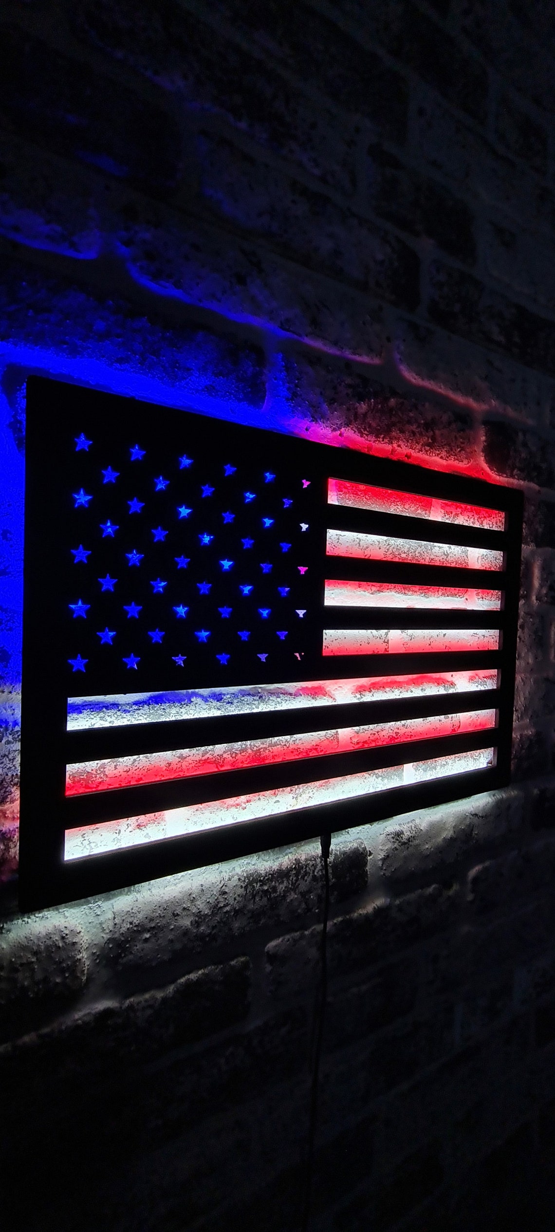 American Flag Led Sign Flag Led Light American Flag Wall Decor Gifts ...