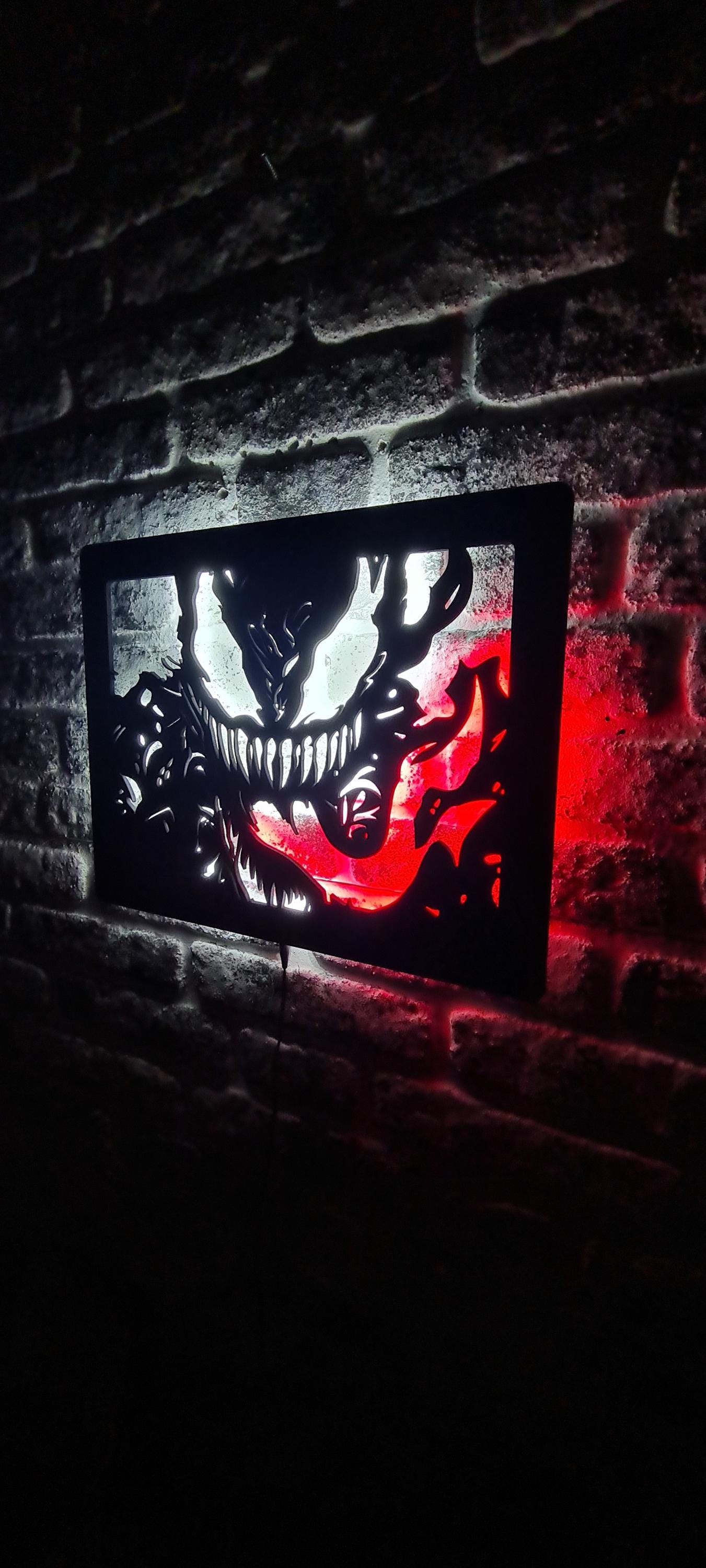 Venom LED Lighted Sign, Venom Fans Illuminated Wall Decor, Gift for Hım ...